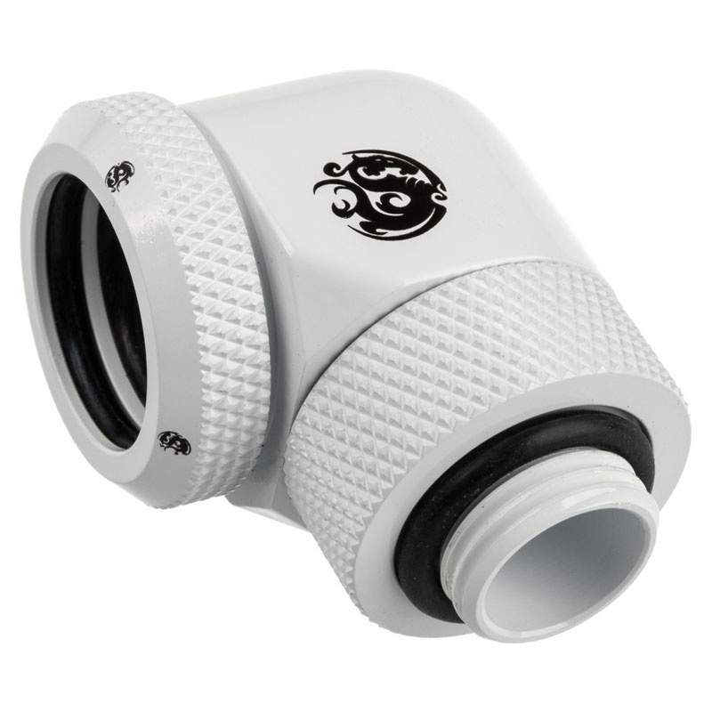 BitsPower Adapter 90 degrees G1 / 4 inch male to 16mm AD hard tube ...
