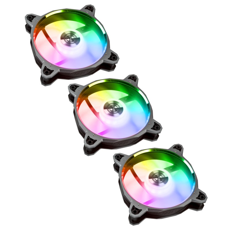 Lian Li BR120 Digital RGB PWM Fan 3-Pack + Controller, Gray - 120mm ...