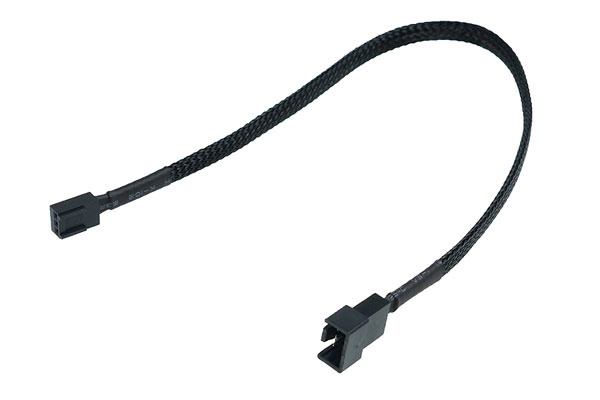 Phobya adaptor 4Pin PWM plug to 3Pin (socket) 30cm - black ...