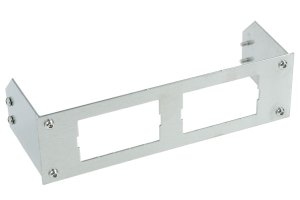 Phobya front faceplate for 2 displays - stainless steel - Watercooling UK