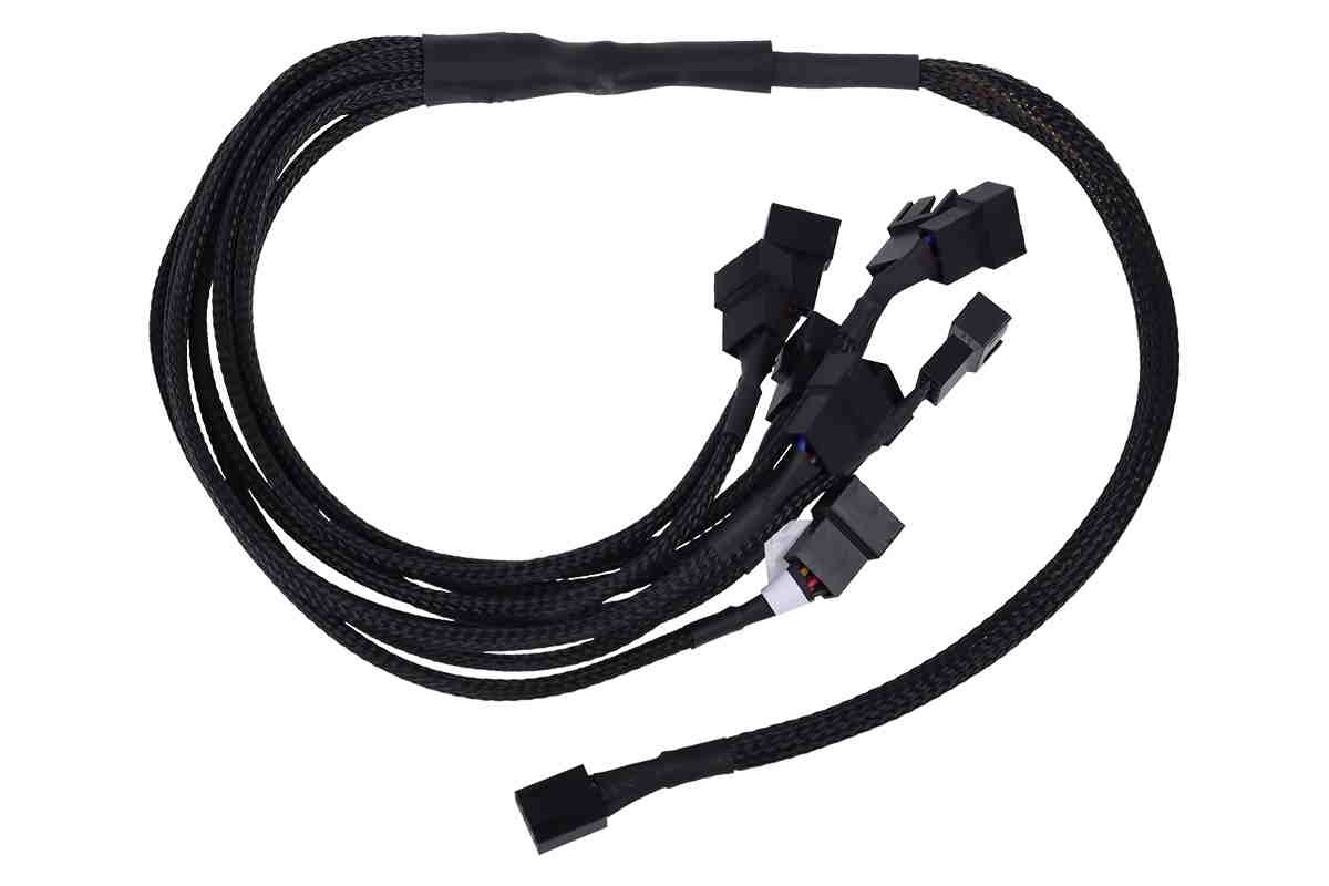 Phobya Y-cable 4Pin PWM to 9x 4Pin PWM 60cm - black - Watercooling UK