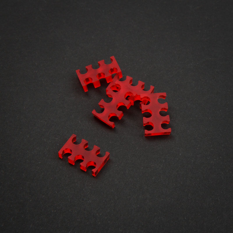 OEM 6-Slot Cable Comb 3mm small - red - set of 5 - Watercooling UK
