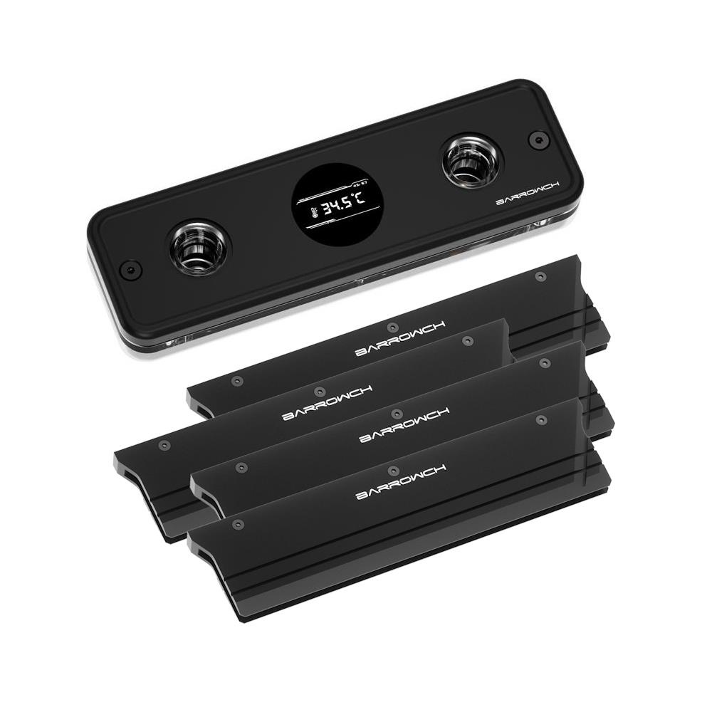 BarrowCH TFT Display DDR RAM Waterblock, 5v aRGB Lighting + 4 Plates ...