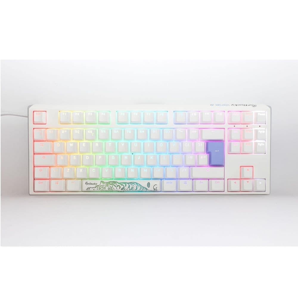 Ducky Channel One 3 Pure White (UK) - TKL 80% - Cherry Brown ...