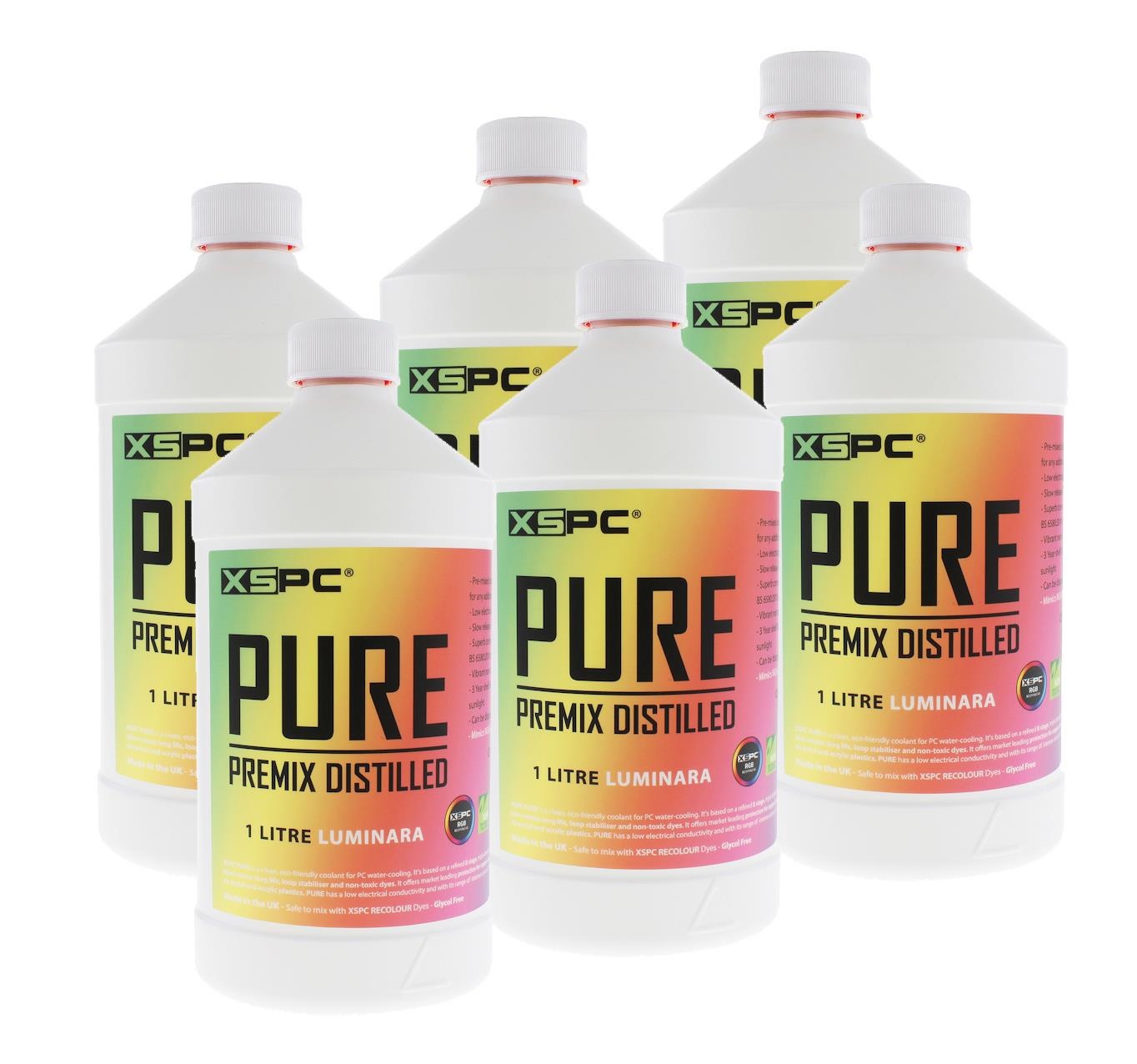 XSPC PURE Premix Distilled Coolant - Luminara (6 Pack) - Watercooling UK