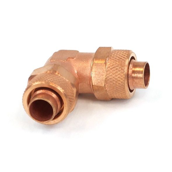 13/10mm (10x1.5mm) L Tubing Connector MSV - Copper Plated - Watercooling UK