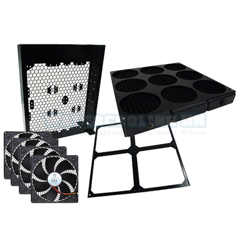 Phobya Stand Bench Bundle Nova 1080 4x 180mm fans Air Penetrator SST ...
