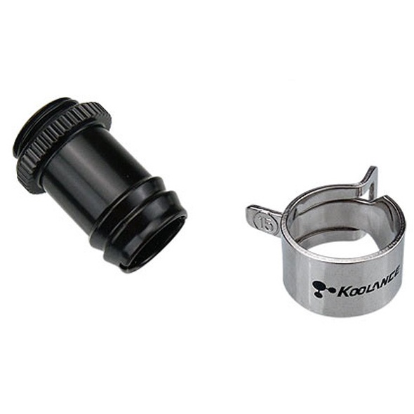 Koolance 13mm (1/2) Black Barb with G1/4 Thread + Clip - Black ...