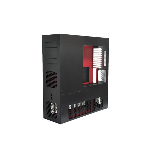LD Cooling Big-Tower Reverse PC-V8-BR-UNI-RE - Black/Red - Watercooling UK