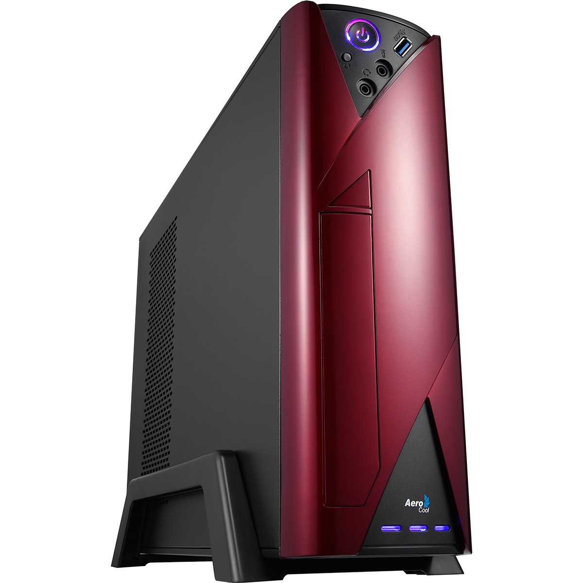 Aerocool QS-102 Slim Red M-ATX Case 400W - Watercooling UK