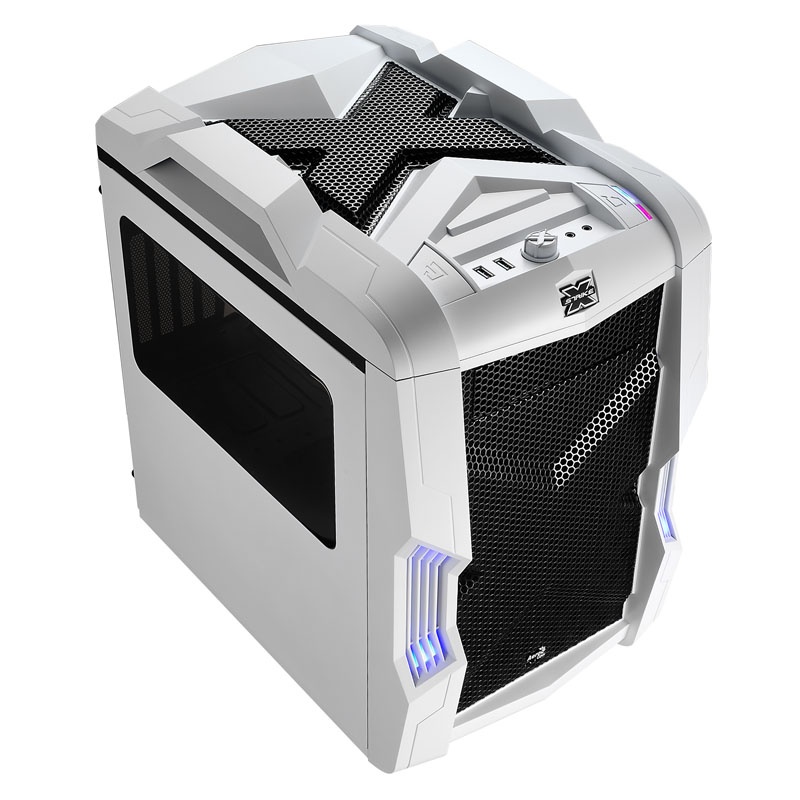 Aerocool Strike-X Cube Micro ATX Case - white / black - Watercooling UK