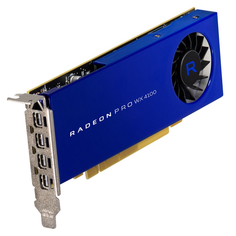 AMD Radeon Pro WX 4100, 4096 MB GDDR5, 4x mini DP - Low Profile ...
