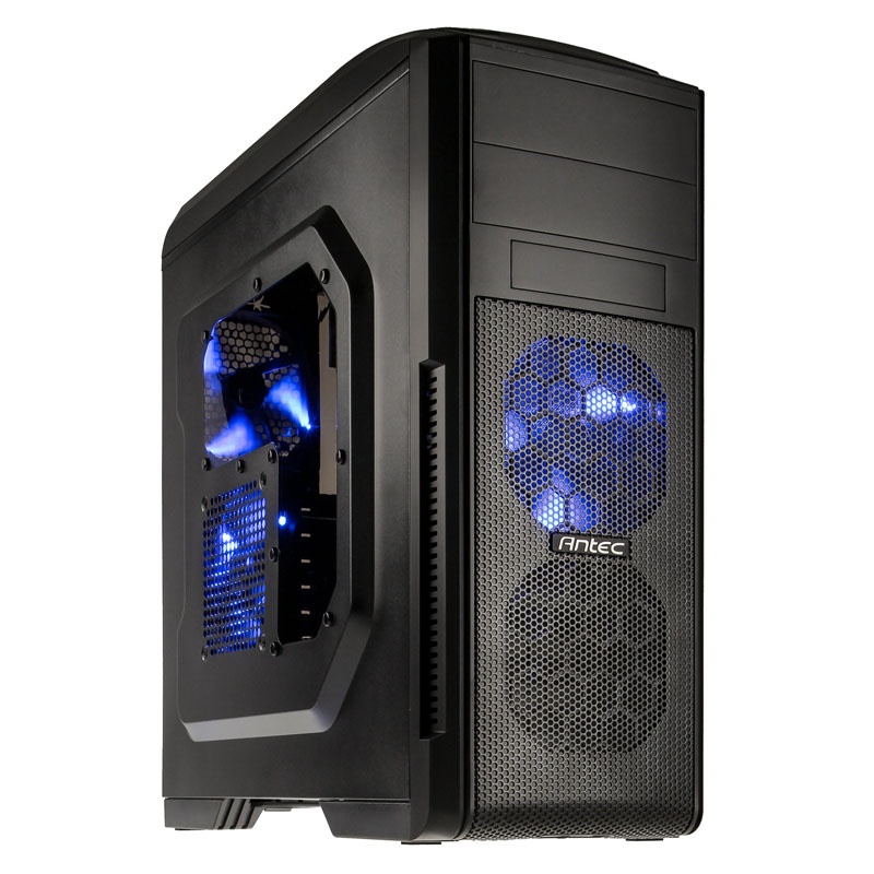 Antec GX500 Window Blue Edition Midi-Tower - black - Watercooling UK