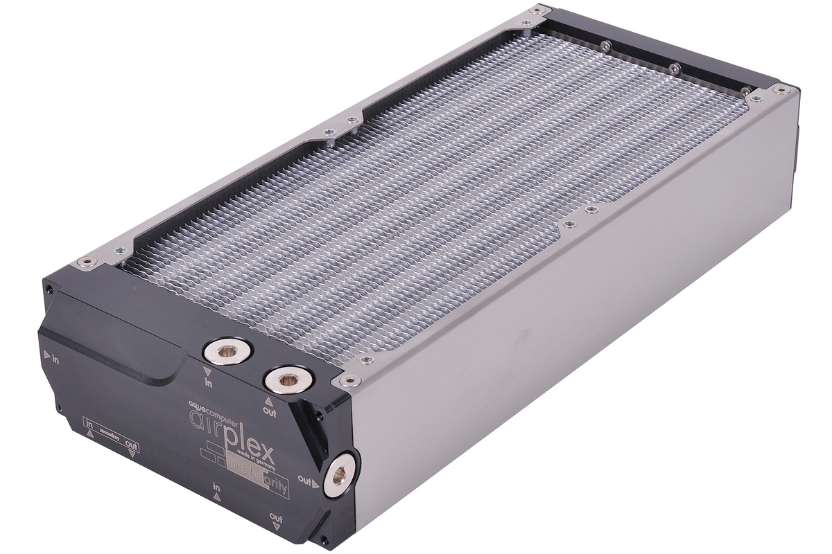Aquacomputer airplex modularity system 280 mm, aluminum fins, two ...