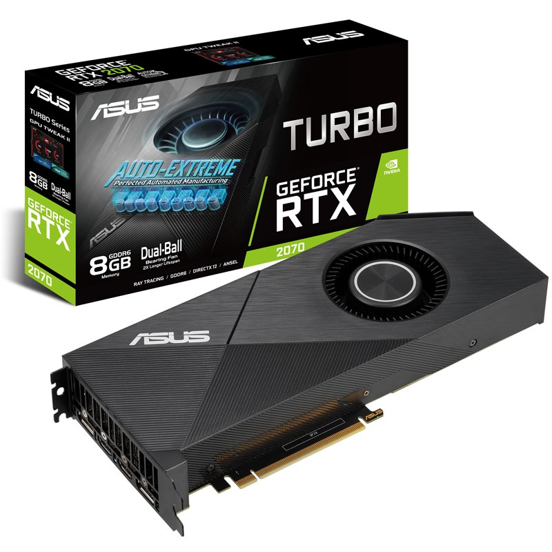 ASUS GeForce RTX 2070 Turbo 8G EVO, 8192 MB GDDR6 - Watercooling UK