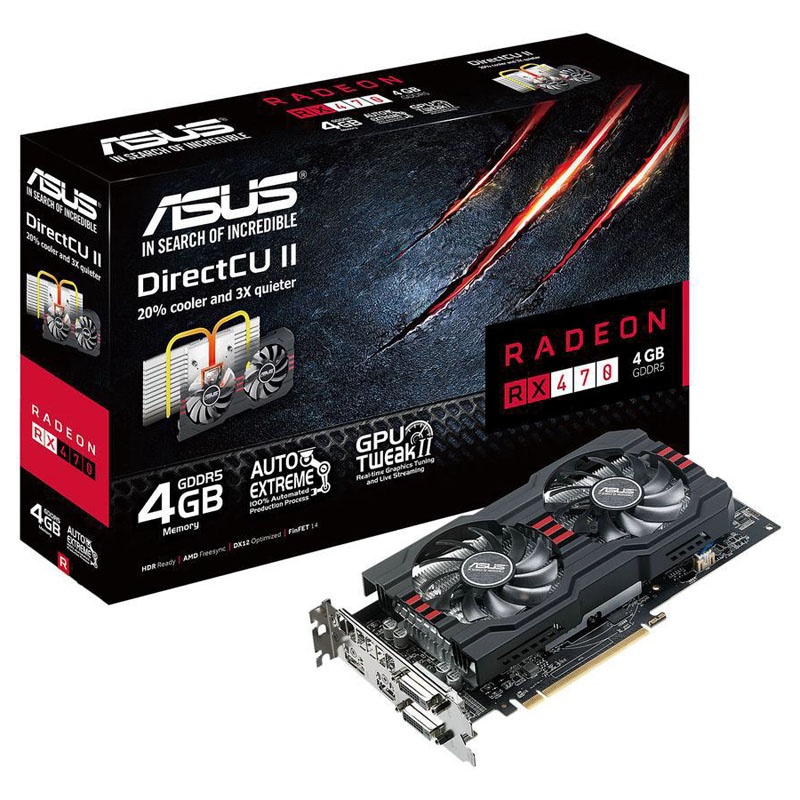 ASUS Radeon RX 470 DC2 4G Gaming, 4096 MB GDDR5 - Watercooling UK