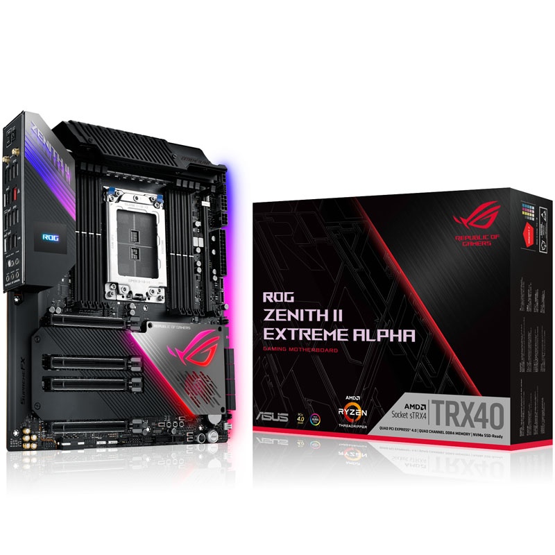 ASUS ROG Zenith II Extreme ALPHA, AMD TRX40 motherboard - socket sTRX4 ...