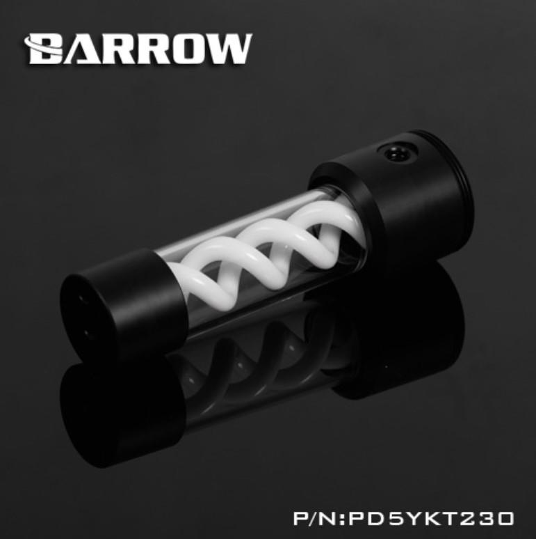 Barrow D5 T-Virus Acrylic Helix Reservoir White - 230mm - Watercooling UK