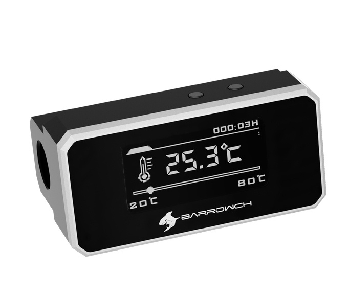 BarrowCH G1/4 Multimode OLED Display Heat Sensor Alarm with Intelligent ...