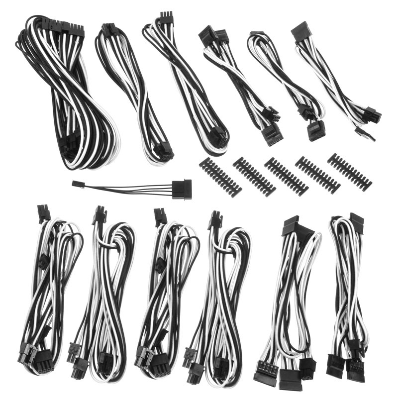 BitFenix Alchemy 2.0 PSU Cable Kit, BQT-Series DPP - black / white ...