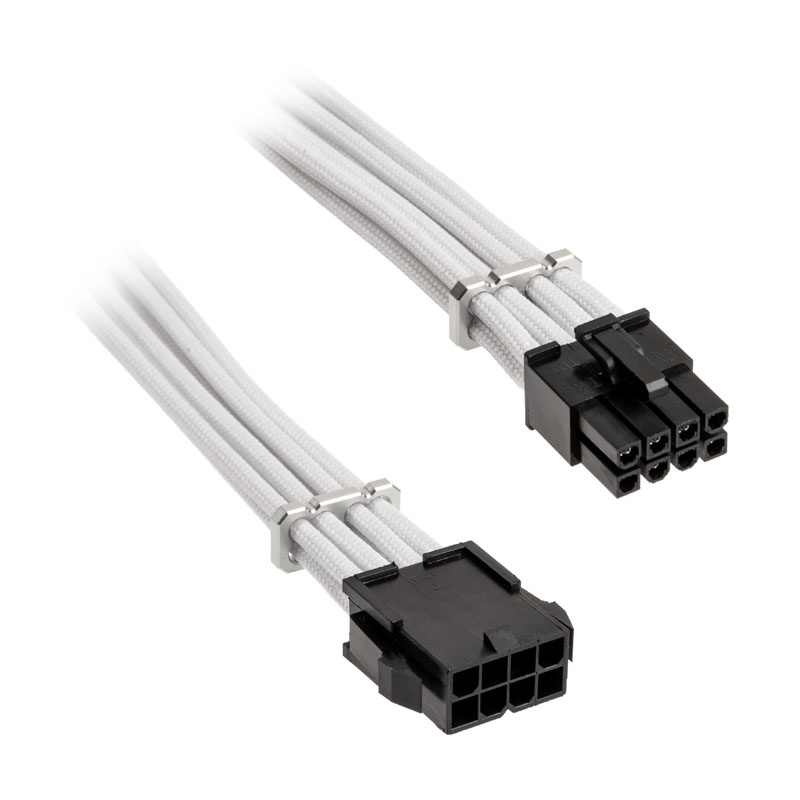 BitFenix Alchemy 8-pin EPS12V extension cable, 45 cm, sleeved - white ...