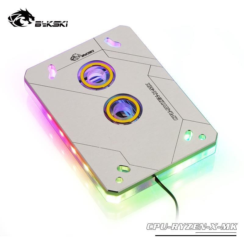 Bykski CPU-RYZEN-X-MK 5v RBW Addressable CPU Block - AMD AM4 - Silver ...