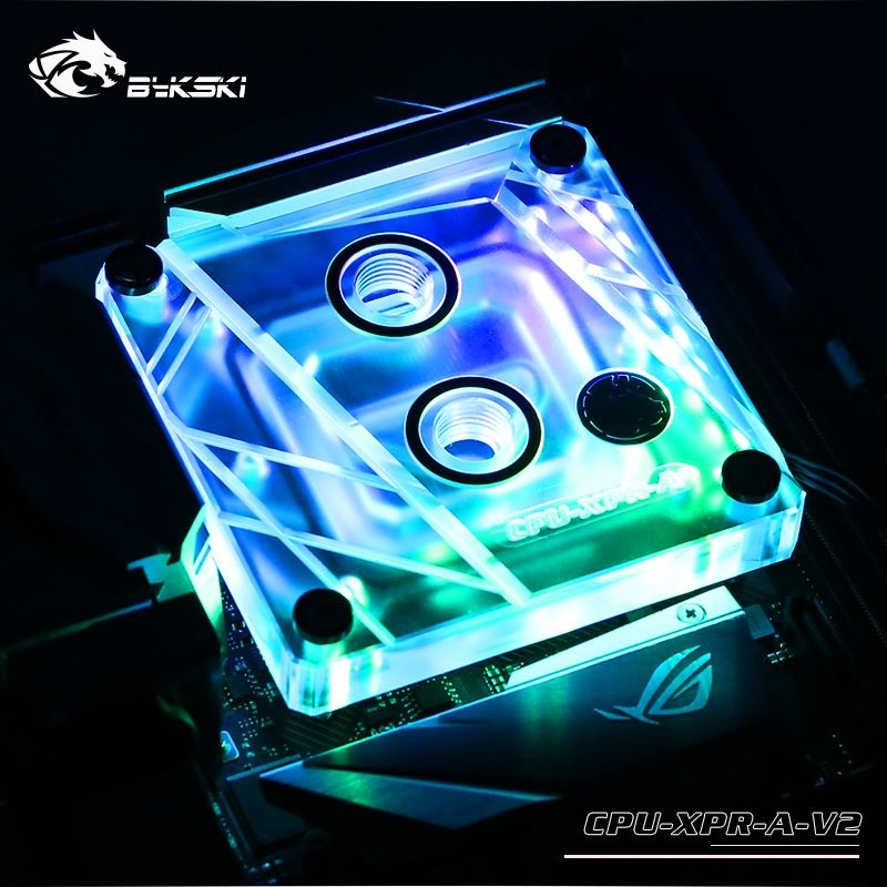 Bykski CPU-XPR-A-V2 Jet Fin, Nickel Plated RGB Waterblock - INTEL 115x ...