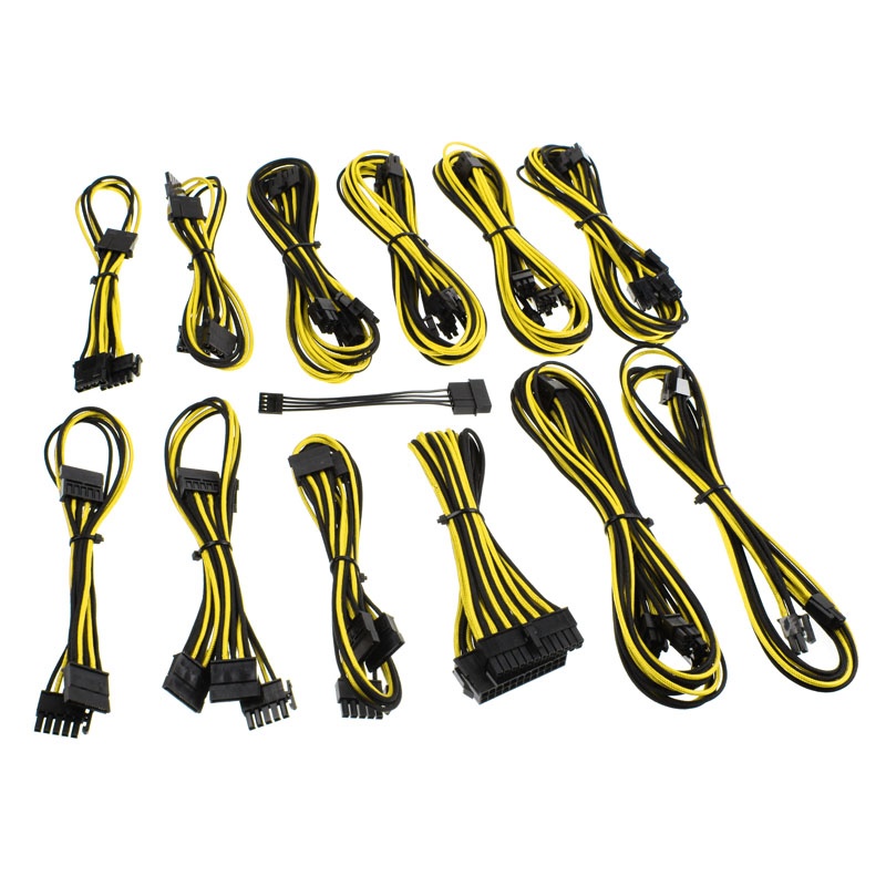 CableMod B-Series DPP 10/11 Cable Kit - Black / Yellow - Watercooling UK