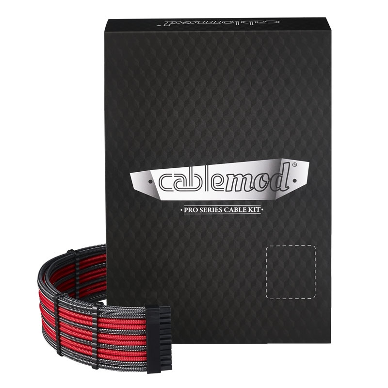 CableMod PRO ModMesh C-Series RMi and RMx Cable Kit - carbon / red ...
