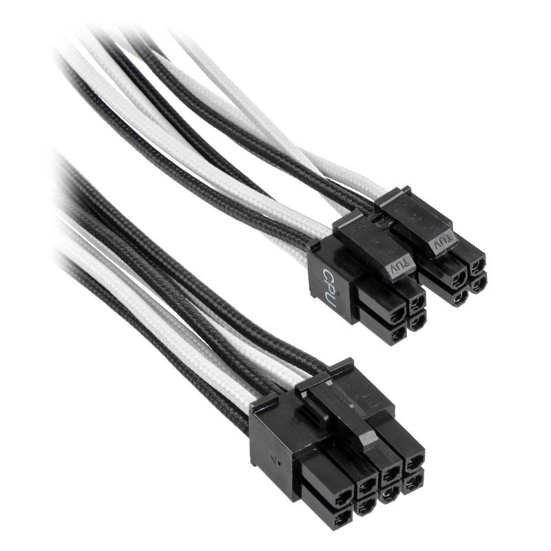 Corsair Premium Sleeved EPS12V ATX12V cable, double pack - white ...