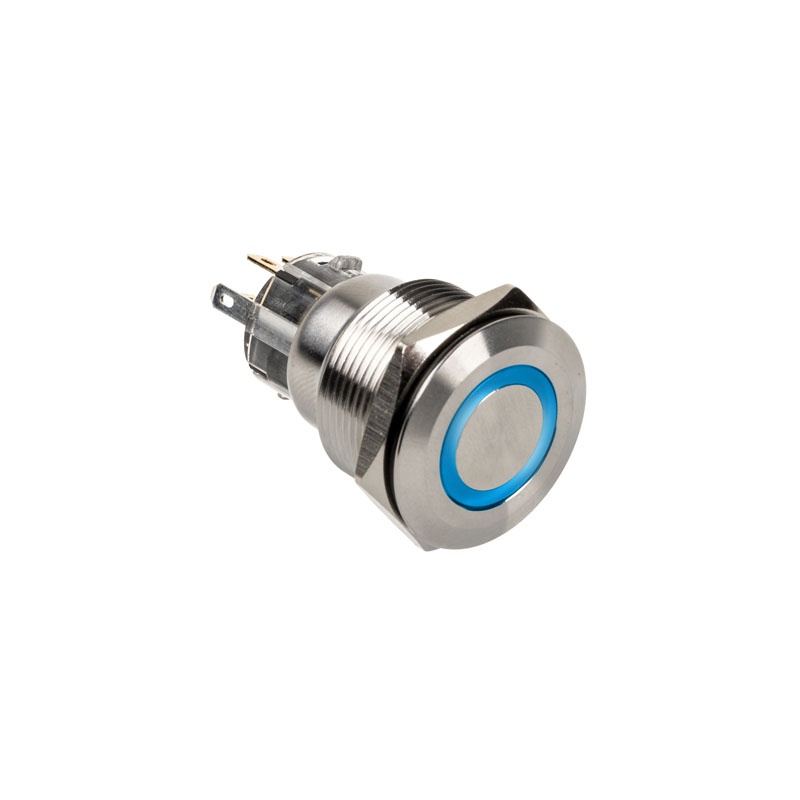 DimasTech Vandalism Switch 22mm, Silverline Ring - RGB - Watercooling UK