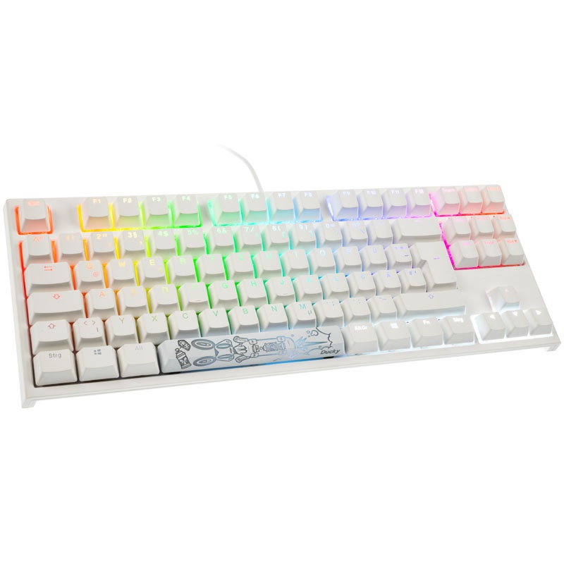 Ducky ONE 2 TKL PBT Gaming Keyboard, MX-Brown, RGB LED - white ...