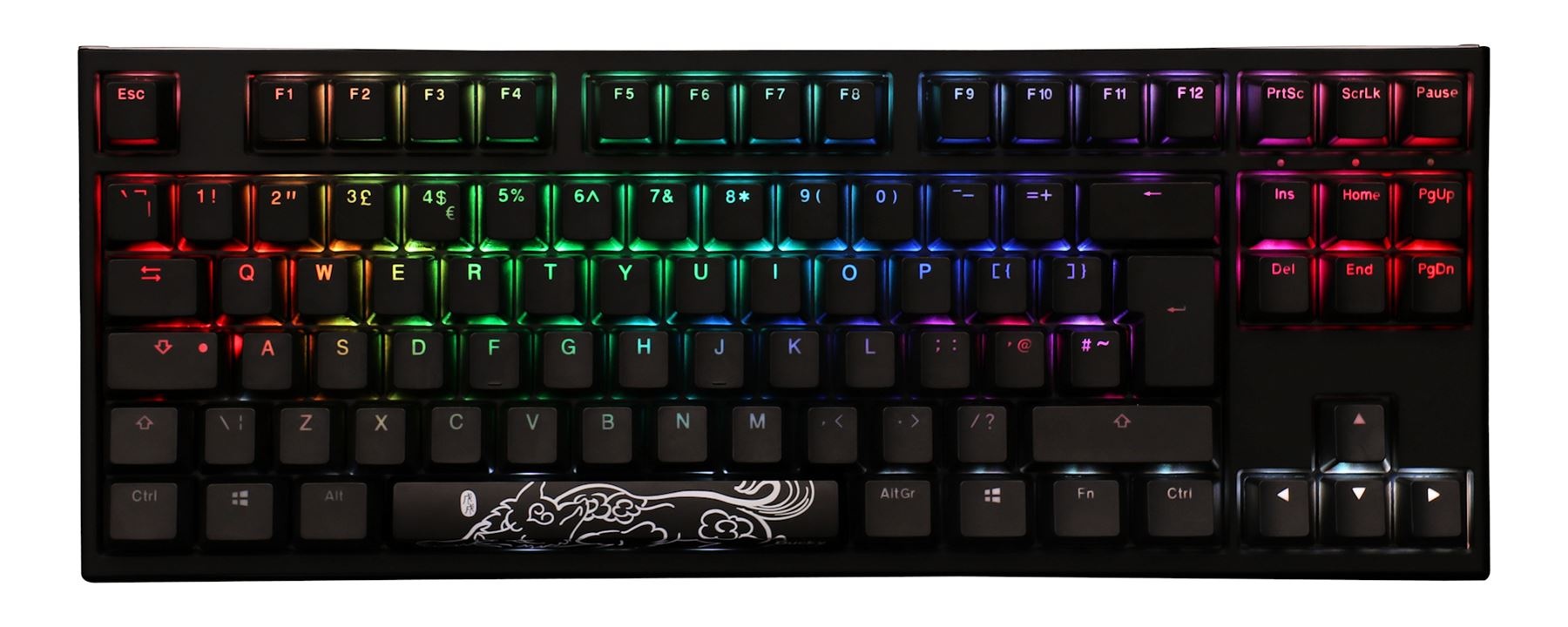 Ducky One2 TKL RGB Backlit Red Cherry MX Switch Mechanical Keyboard ...