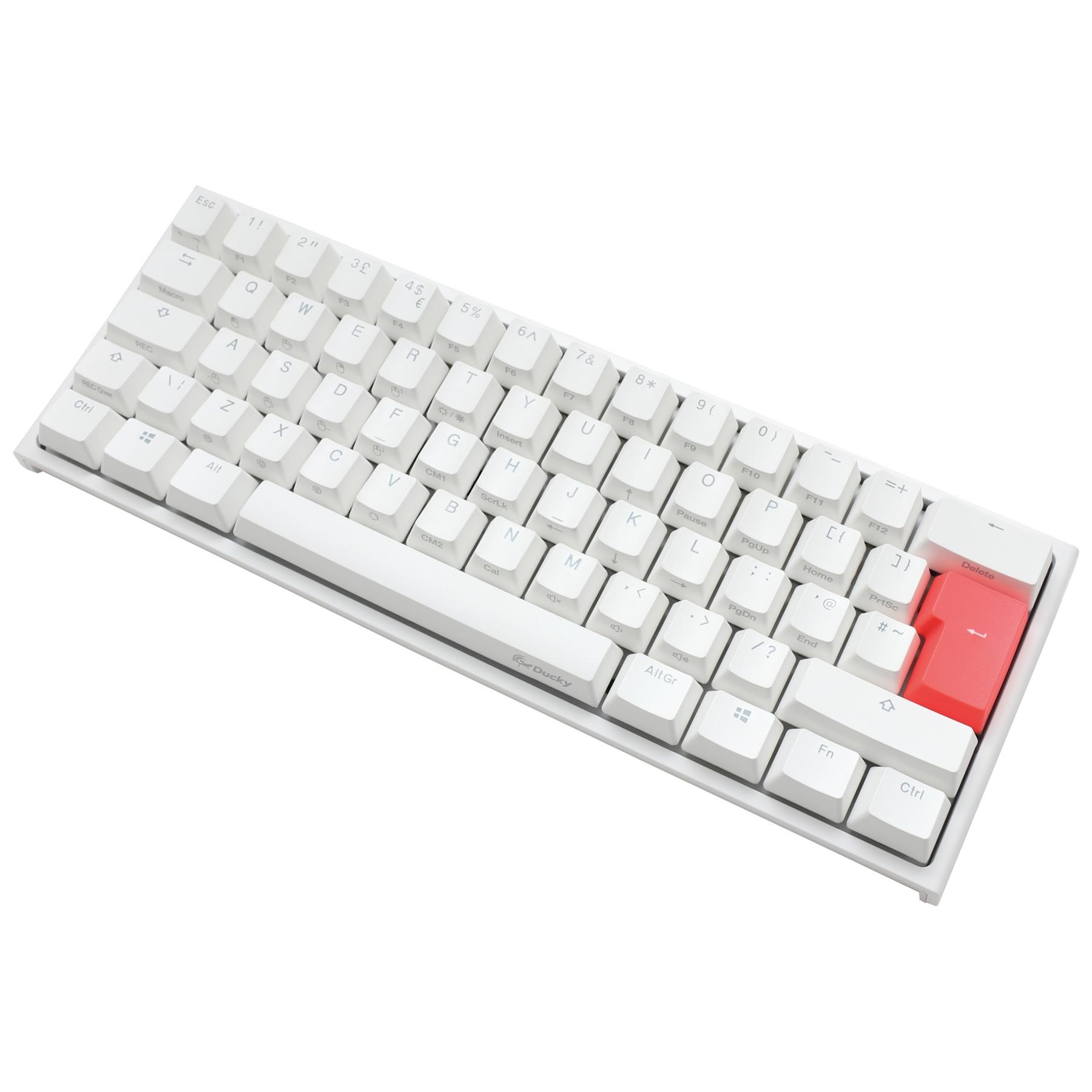Ducky White One2 Mini RGB Backlit Blue Cherry MX Switch Mechanical ...