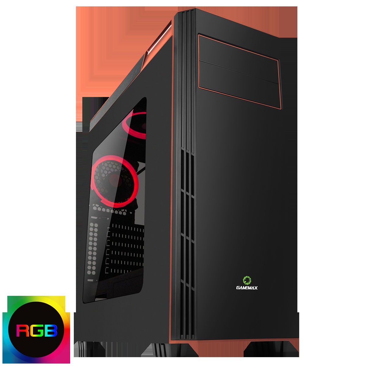 Game Max Gamboge RGB Midi Gaming Case - Watercooling UK