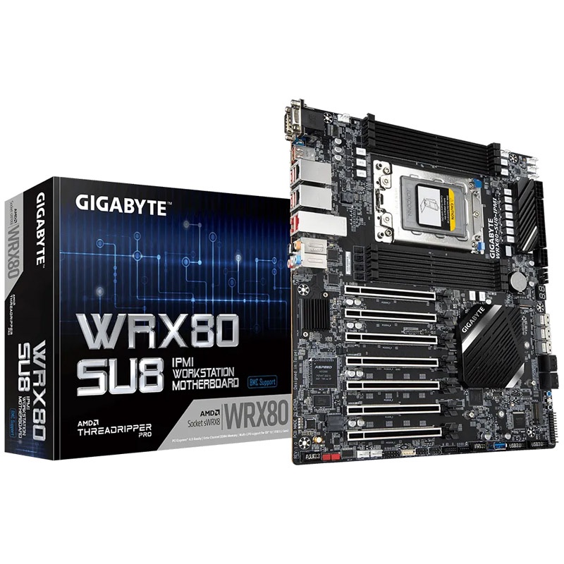 Gigabytes WRX80-SU8-IPMI, AMD WRX80 motherboard - socket sWRX8 ...