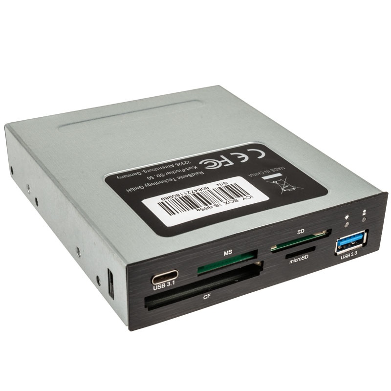 ICY BOX 3.5 inch Multi-Card Reader with USB 3.2, IB-865a - Black ...