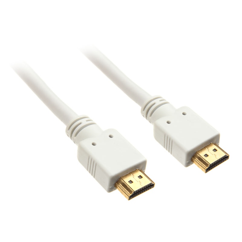 InLine 4K (UHD) HDMI cable, white - 2.5m - Watercooling UK