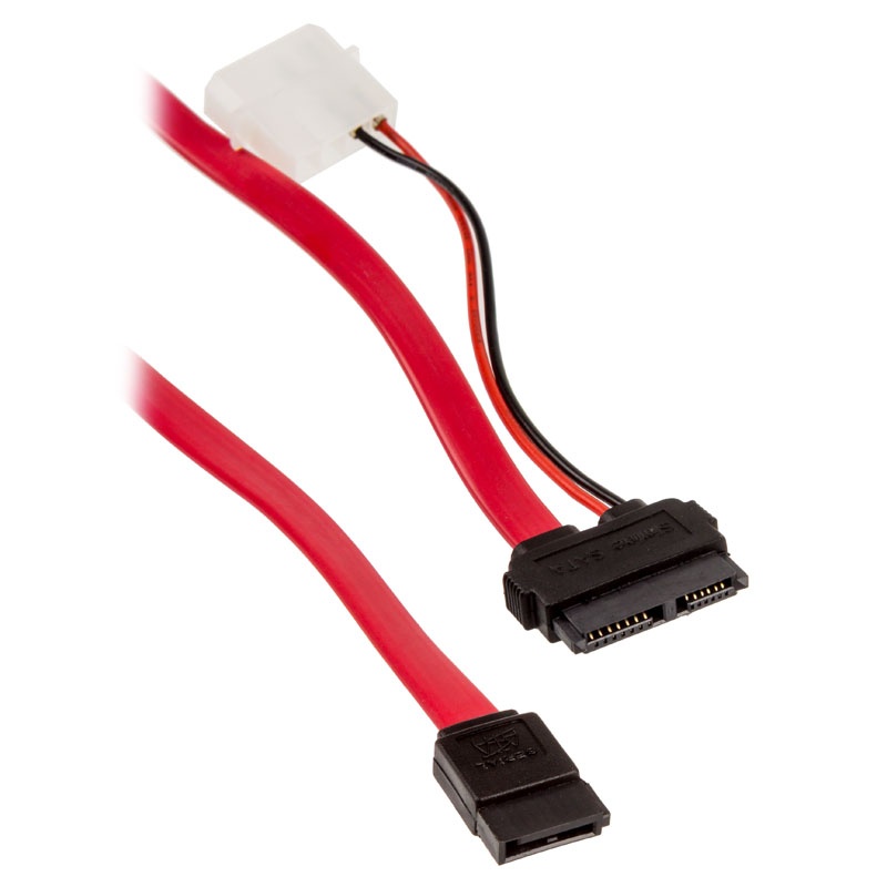 InLine SATA Combo Cable Slimline to SATA / Molex - 30 / 15cm ...