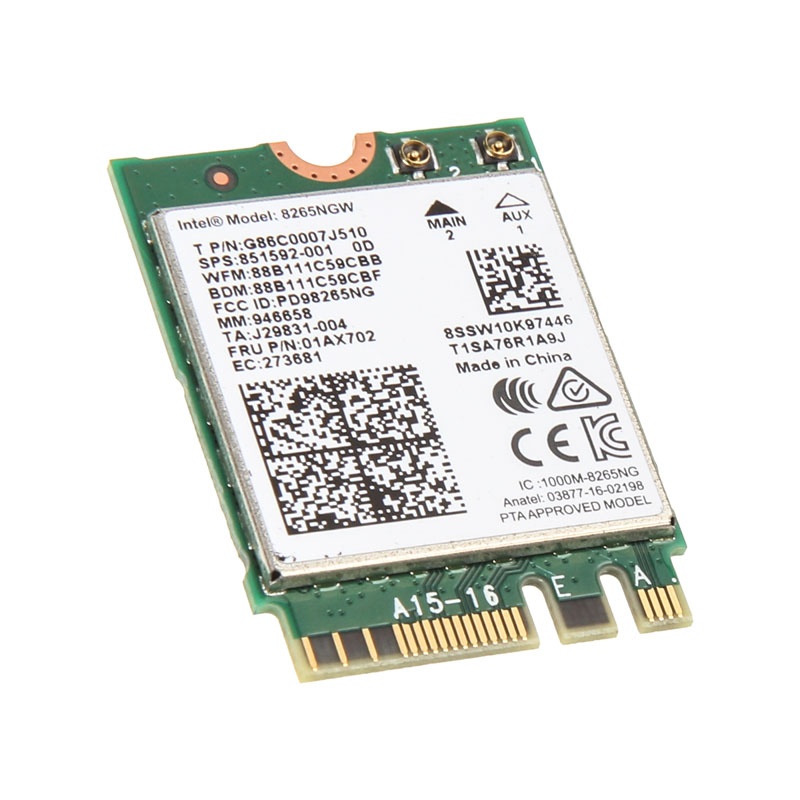 Intel Dual Band Wireless AC 8265 + BT, M.2 Type 2230 - Watercooling UK