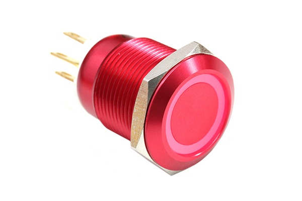 ModMyToys Anodized Illuminated Switch - 22mm Momentary - Red/Red ...