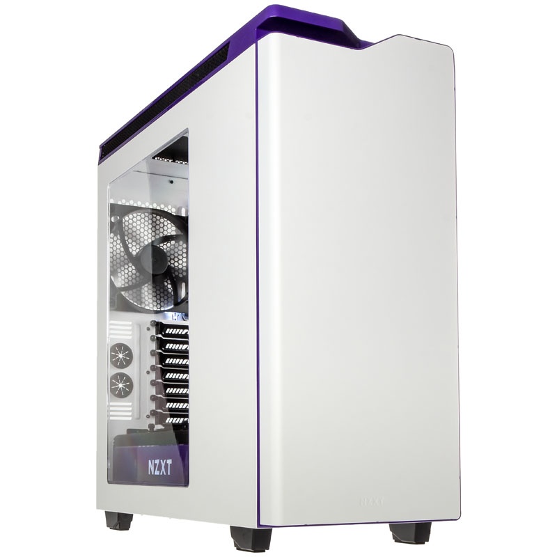 NZXT H440 V2 Midi Tower - white / purple Window - Watercooling UK