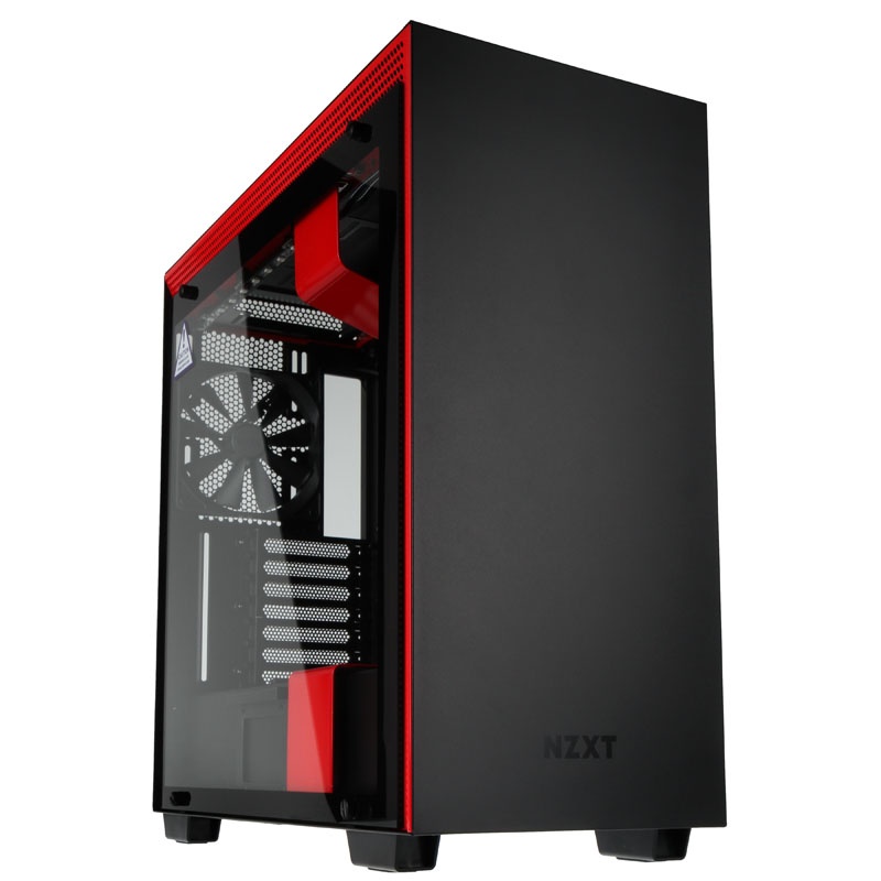 NZXT H700i Matte Black/Red Mid Tower Case - Watercooling UK