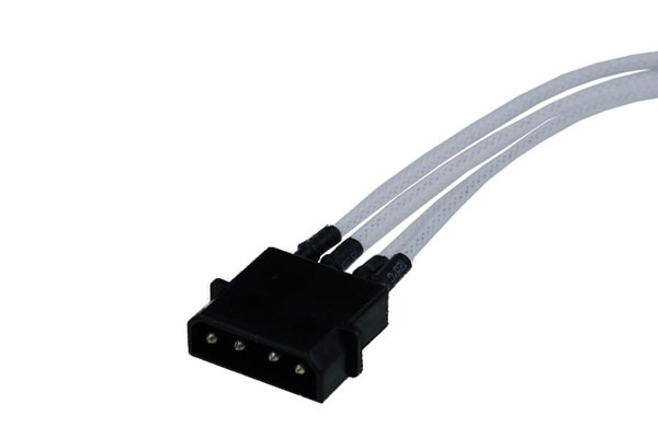 Phobya Multi SATA Powercable (4x) - Single Sleeved - White ...