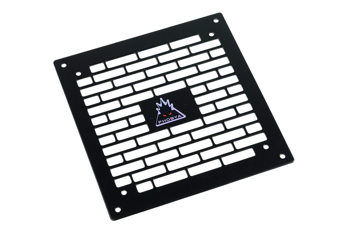 Phobya radiator grill single (140) - Bricky - black - Watercooling UK