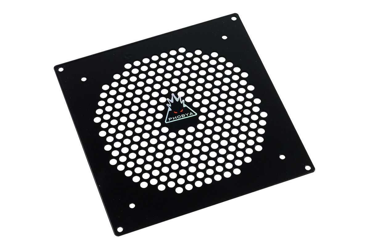 Phobya radiator grill single (140) - Hole Series - black - Watercooling UK