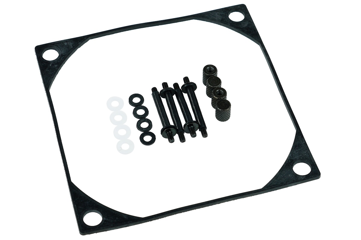 Phobya Radiator Mounting set M3 with decoupling - 4piece set - Black ...