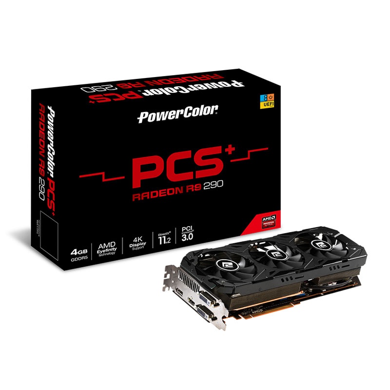 PowerColor Radeon R9 290, PCS +, 4096 MB DDR5, DP, HDMI - Watercooling UK