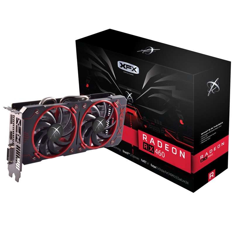 XFX Radeon RX 460 Dual Fan, 4096 MB GDDR5 - Watercooling UK