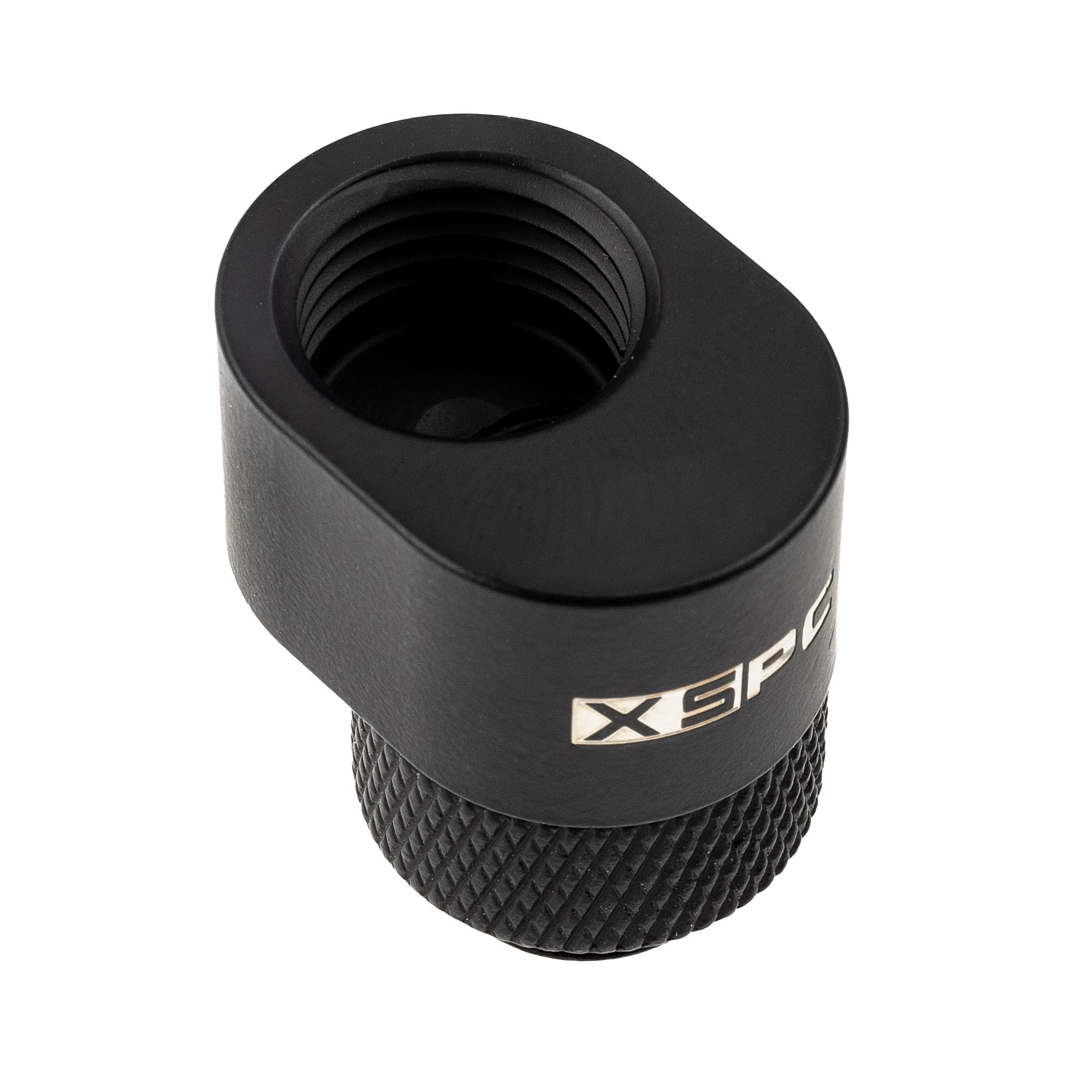 XSPC G1/4 Rotary 7mm offset fitting - matt black - Watercooling UK